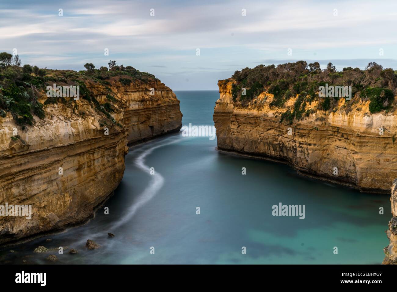 great ocean road inlet long exposure daytime Stock Photo - Alamy