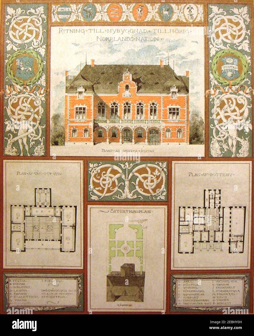 Norrlands nation Ritning av I. Clason Stock Photo - Alamy