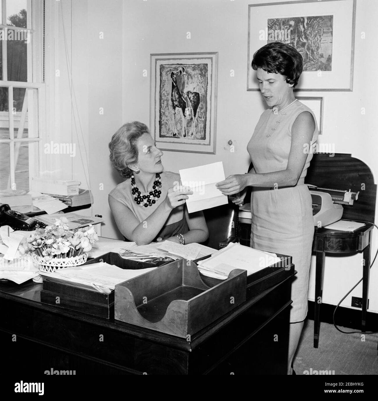 First Ladyu2019s Social Secretary Letitia Baldrige and Anne Lincoln ...