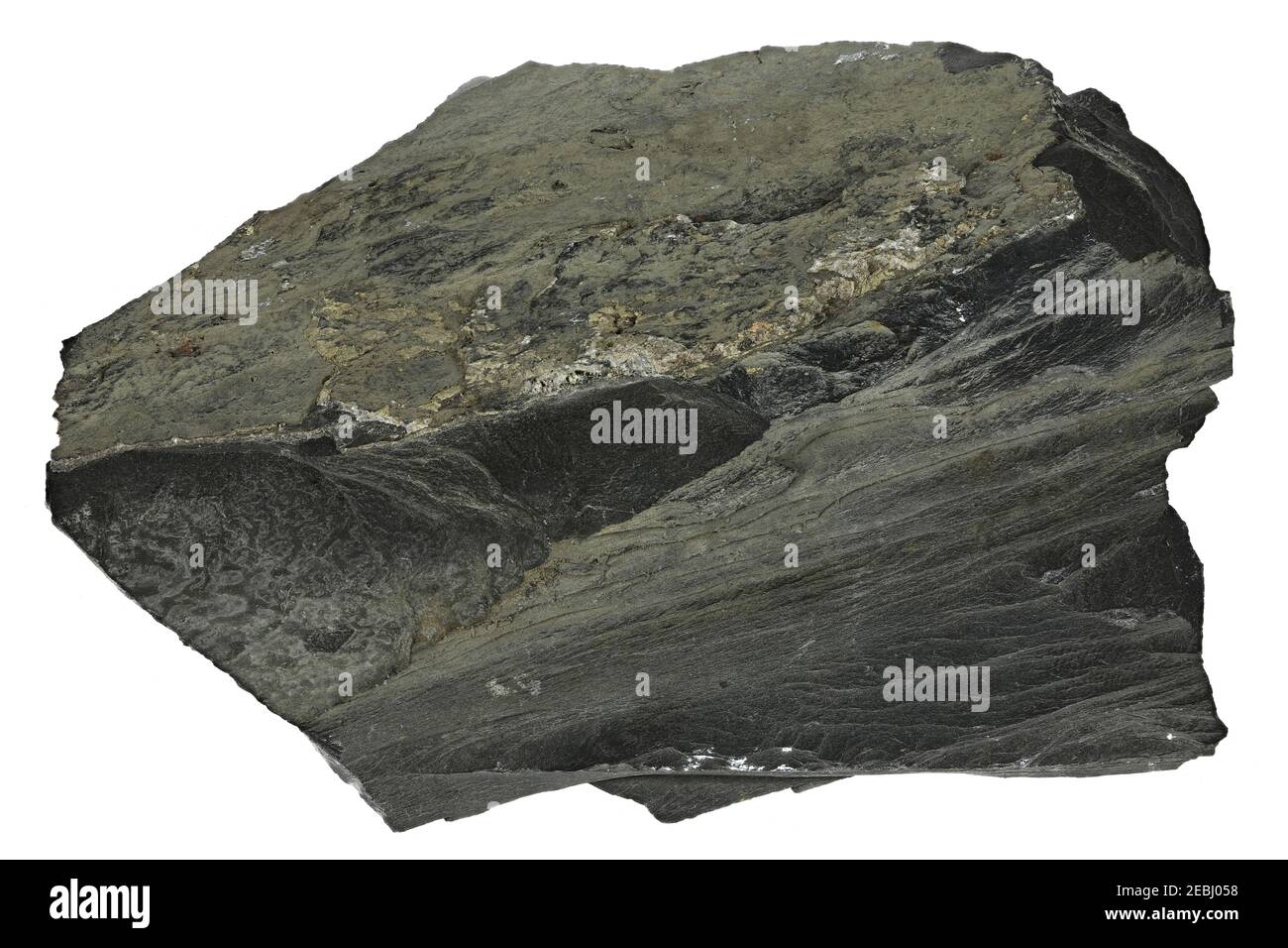 clay slate from Lehesten, Germany isolated on white background Stock ...