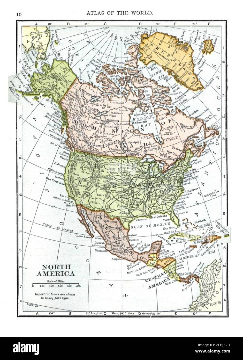 North America (1909 Stock Photo - Alamy