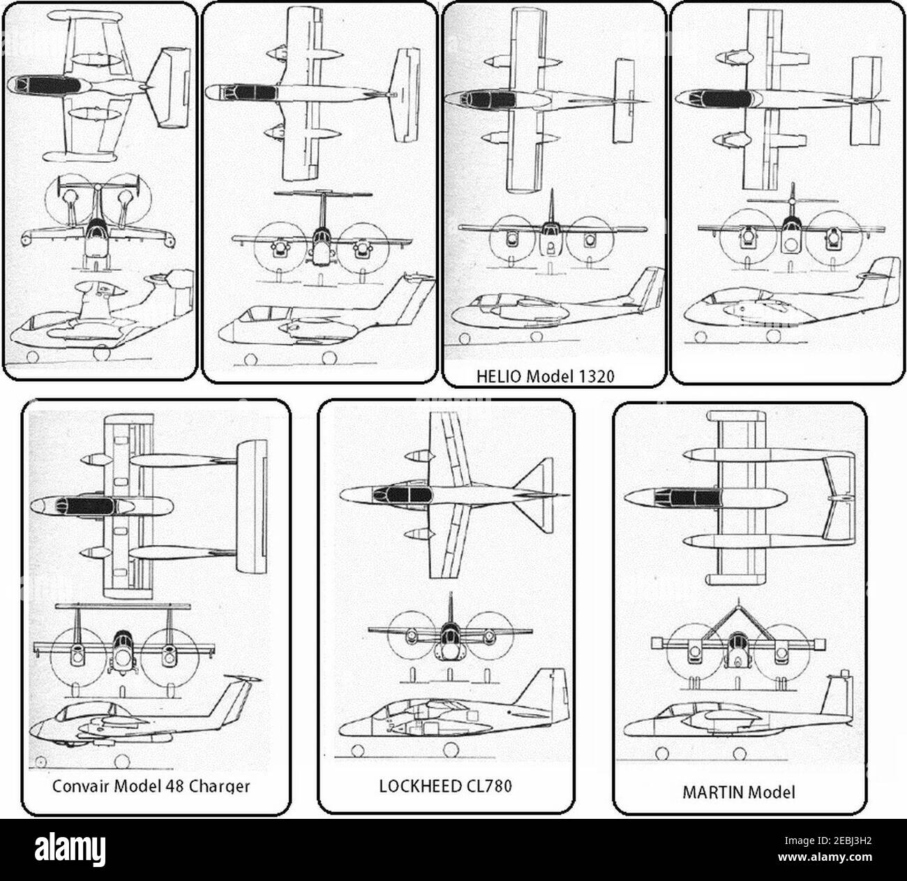North American Aviation design studies for OV-10 type design Stock ...