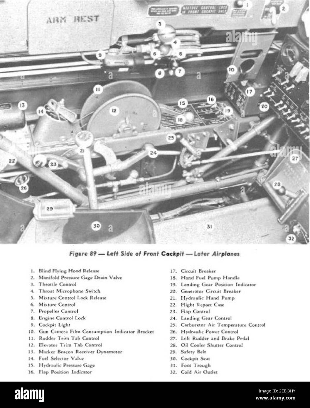 North American AT-6 Front Cockpit left side Stock Photo - Alamy
