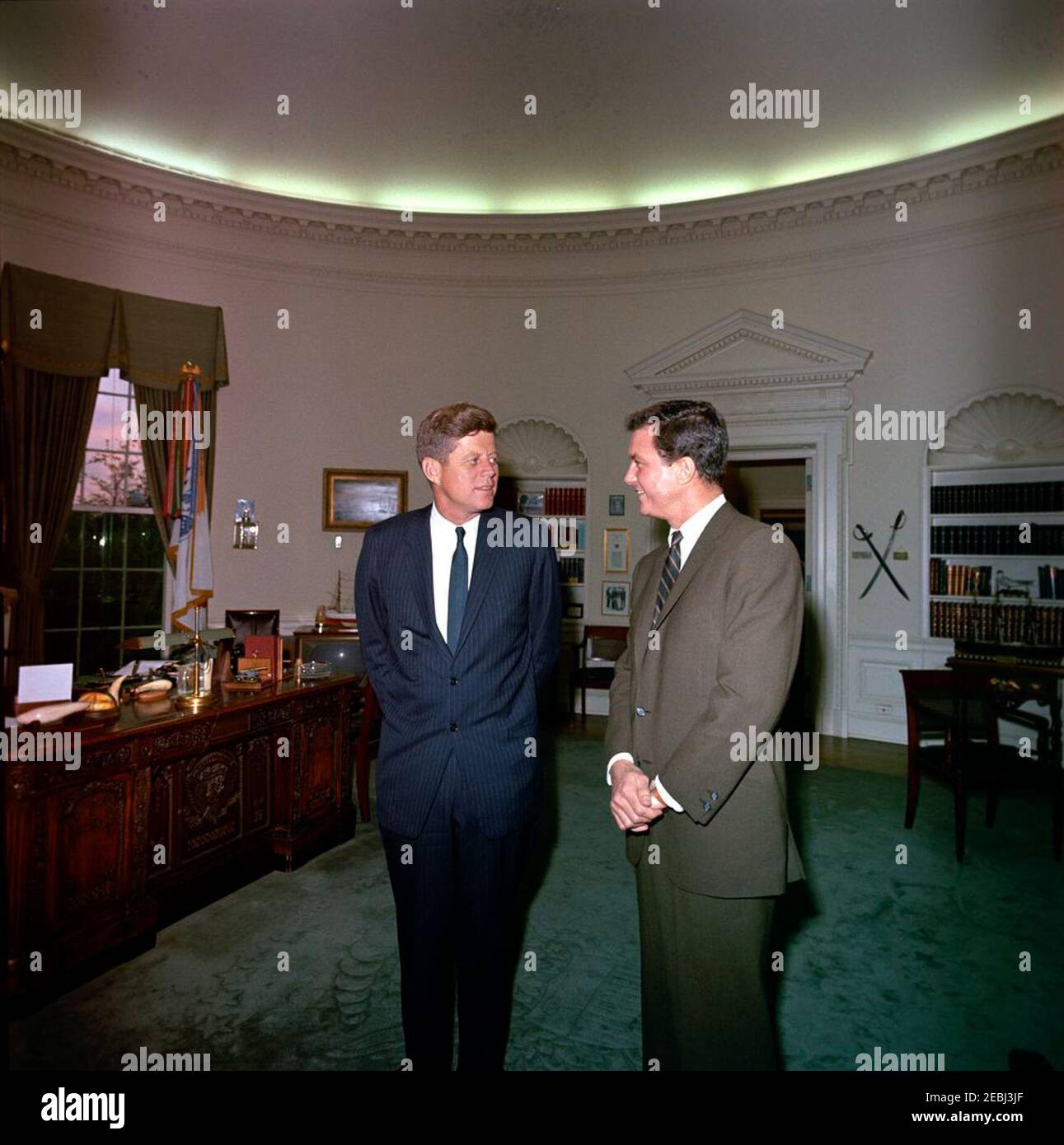 Visit of actor Cliff Robertson. President John F. Kennedy visits with ...