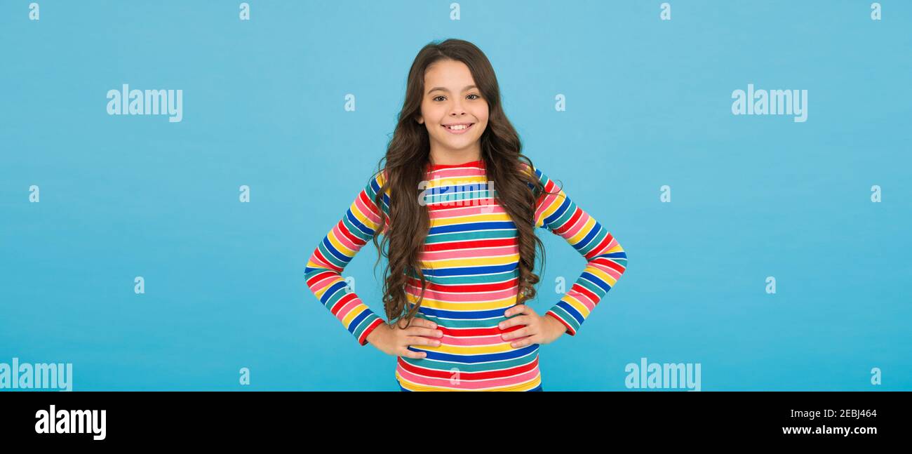 Hip and stylish. Studio shot of optimist child. happy childhood ...