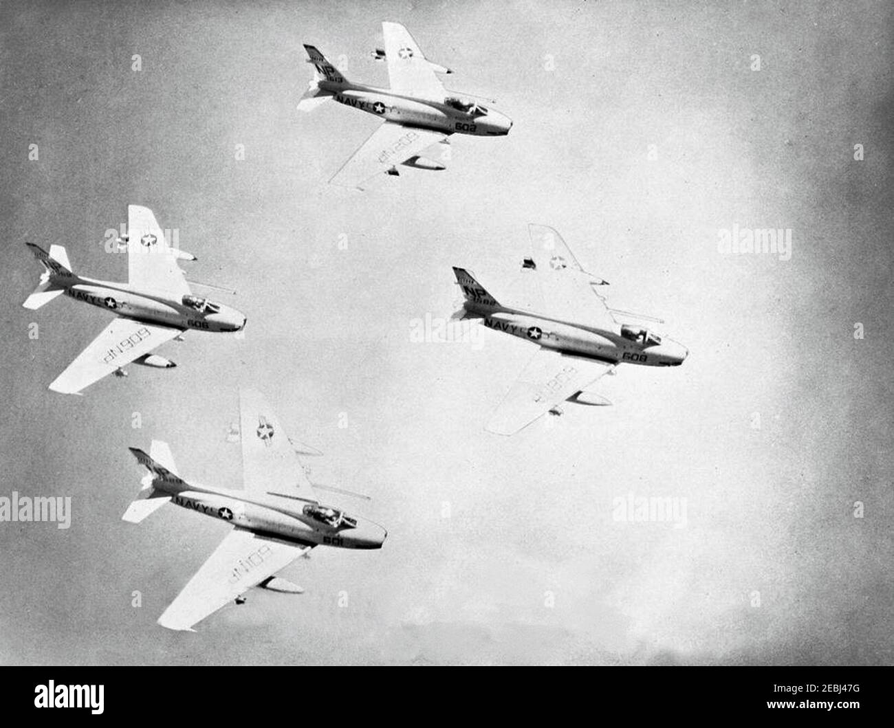 North American FJ-4B Furies of VA-216 in flight, 1962 Stock Photo - Alamy