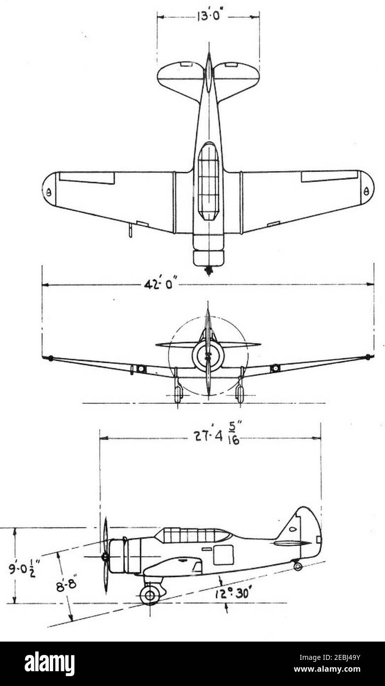 North American BT-9 manual drawing Stock Photo - Alamy