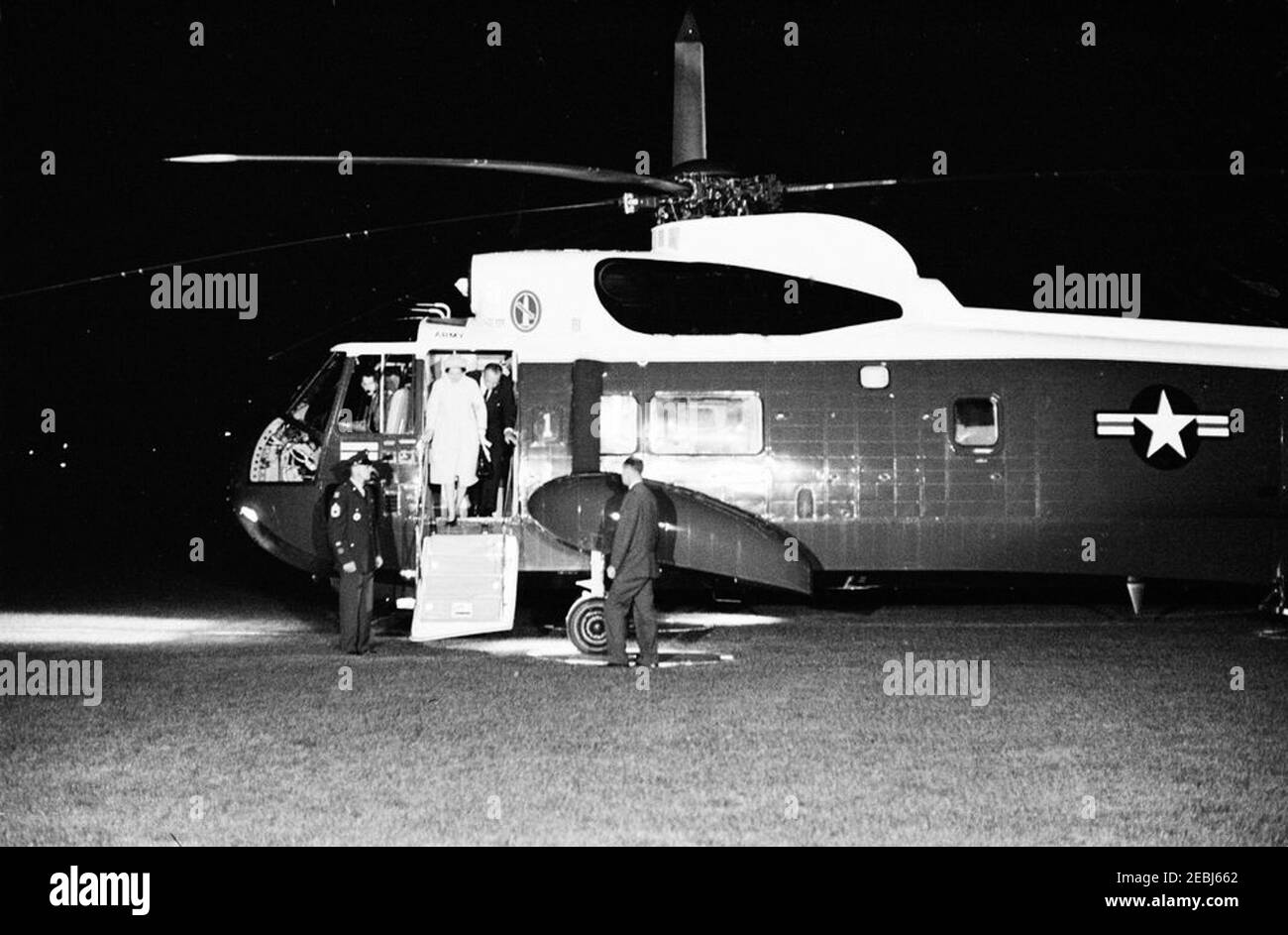 White House, arrival of President Lyndon B. Johnson (LBJ). President ...