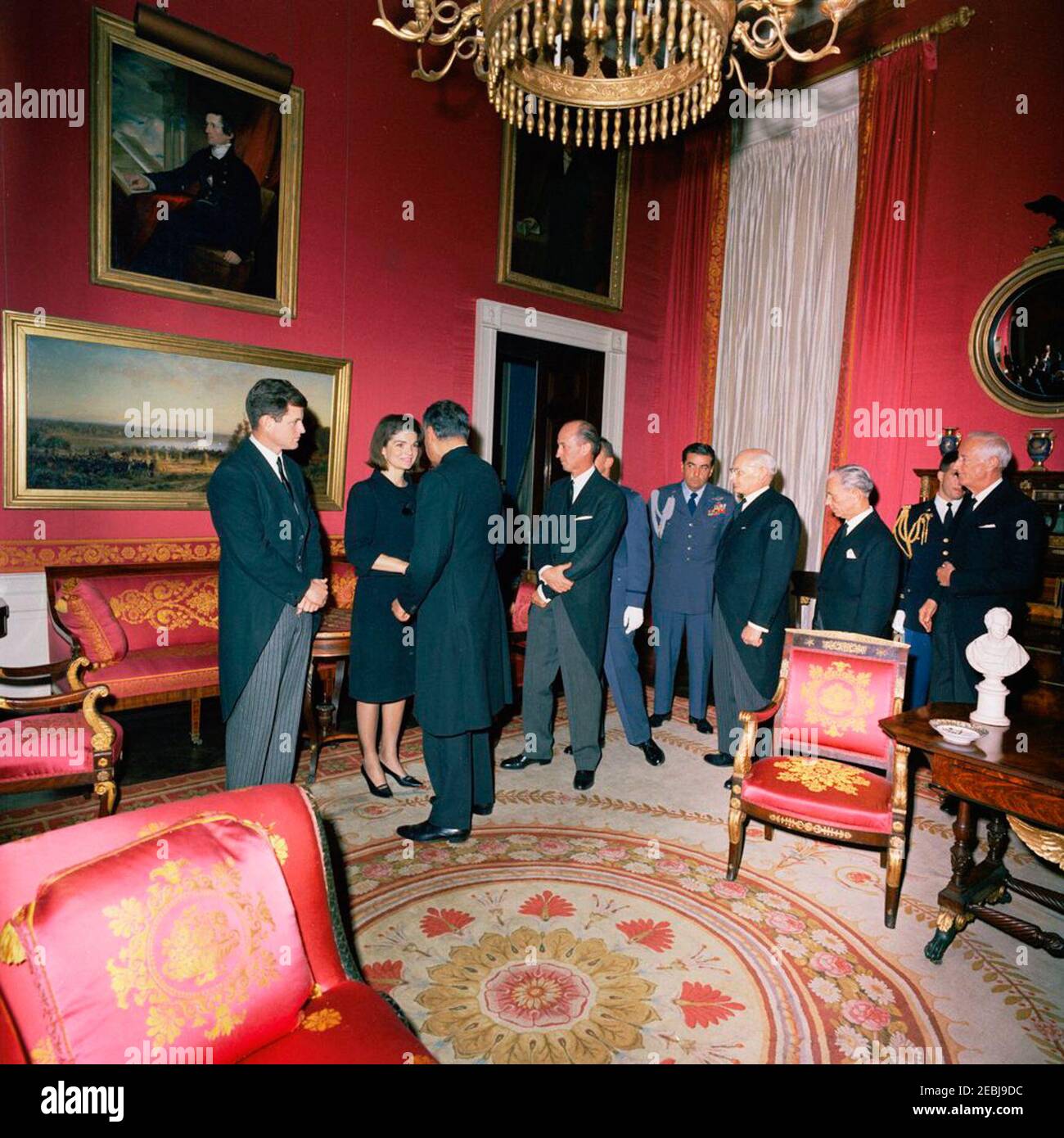 State Funeral of President Kennedy: White House, post funeral Reception ...