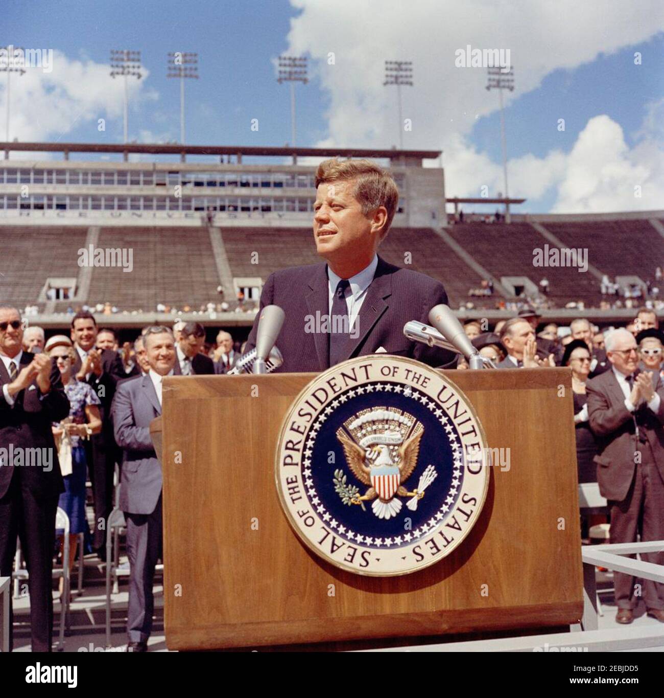 Inspection tour of NASA installations: Houston, Texas, motorcade ...
