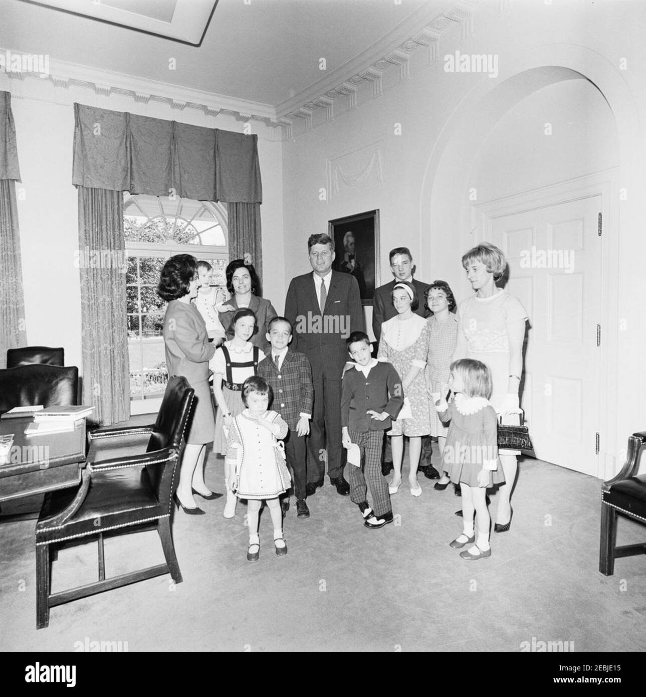 Visit of Mrs. Kate Thom Kelley u0026 family. President John F. Kennedy ...