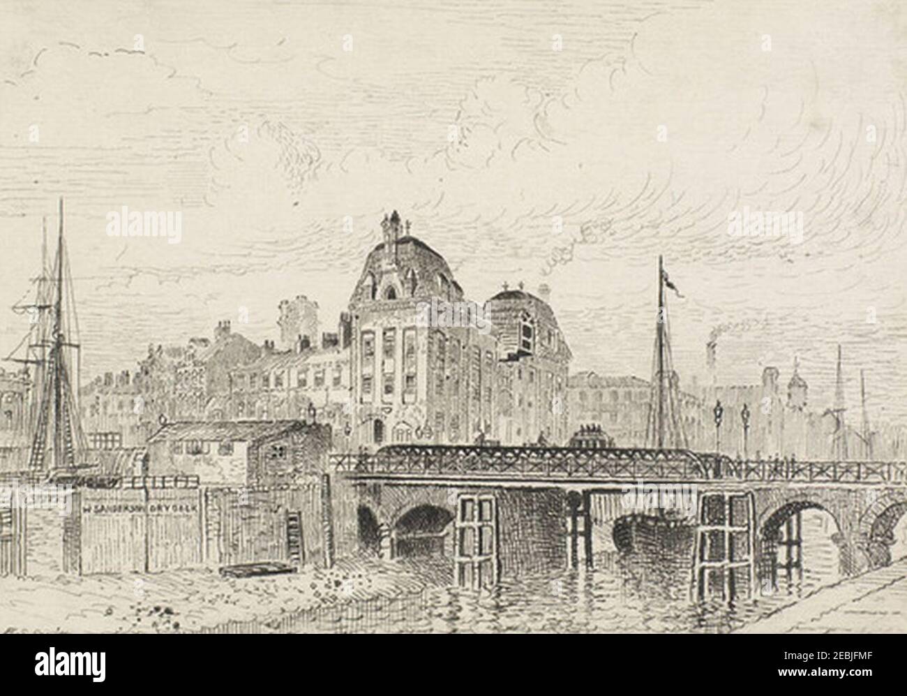 North Bridge from Wade's Offices, c.1882 Stock Photo - Alamy