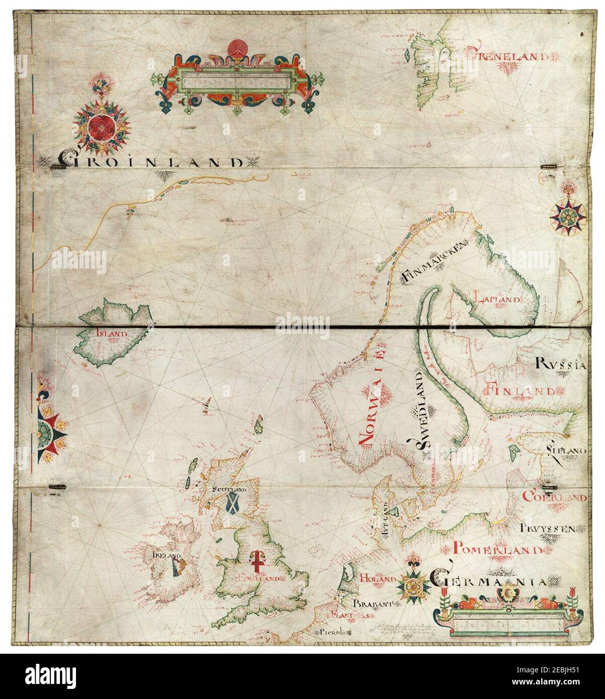 North east Atlantic, with the coasts of northern Europe, Iceland and ...