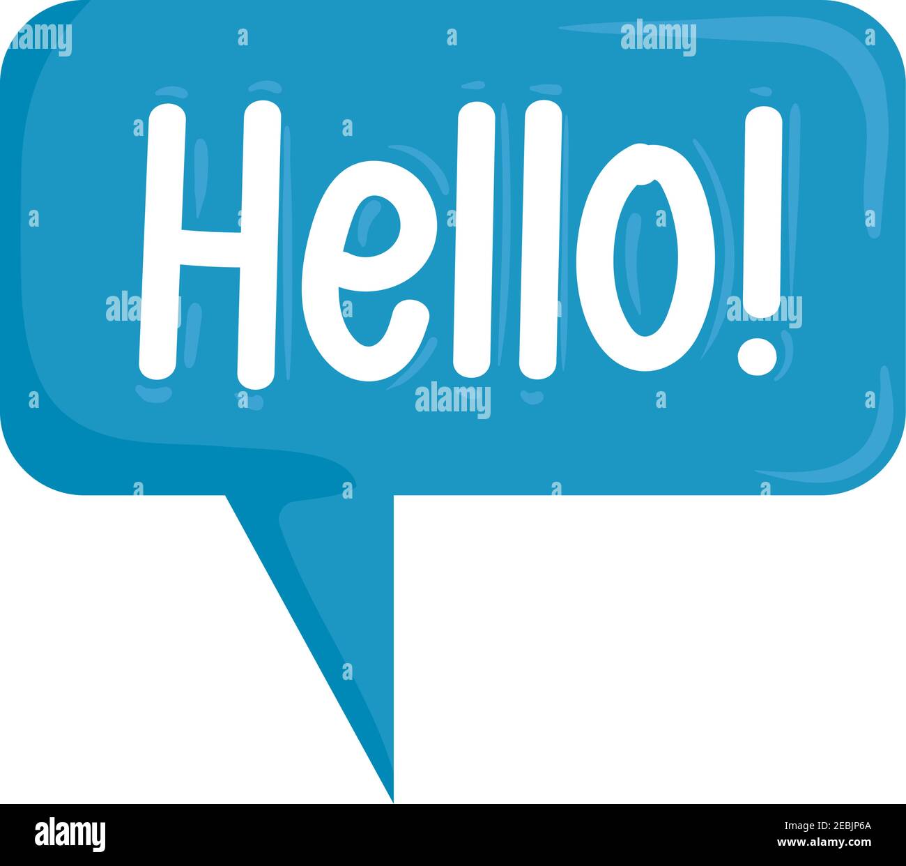 speech bubble with hello word social media icon Stock Vector Image ...