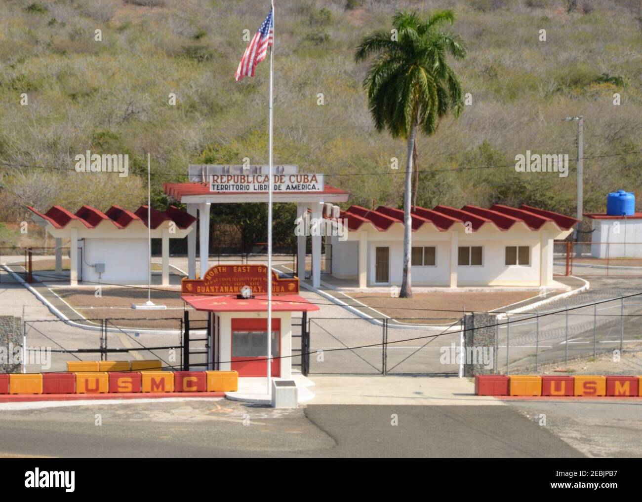 Northeast Gate at US Naval Station Guantanamo Bay in October 2015 Stock ...