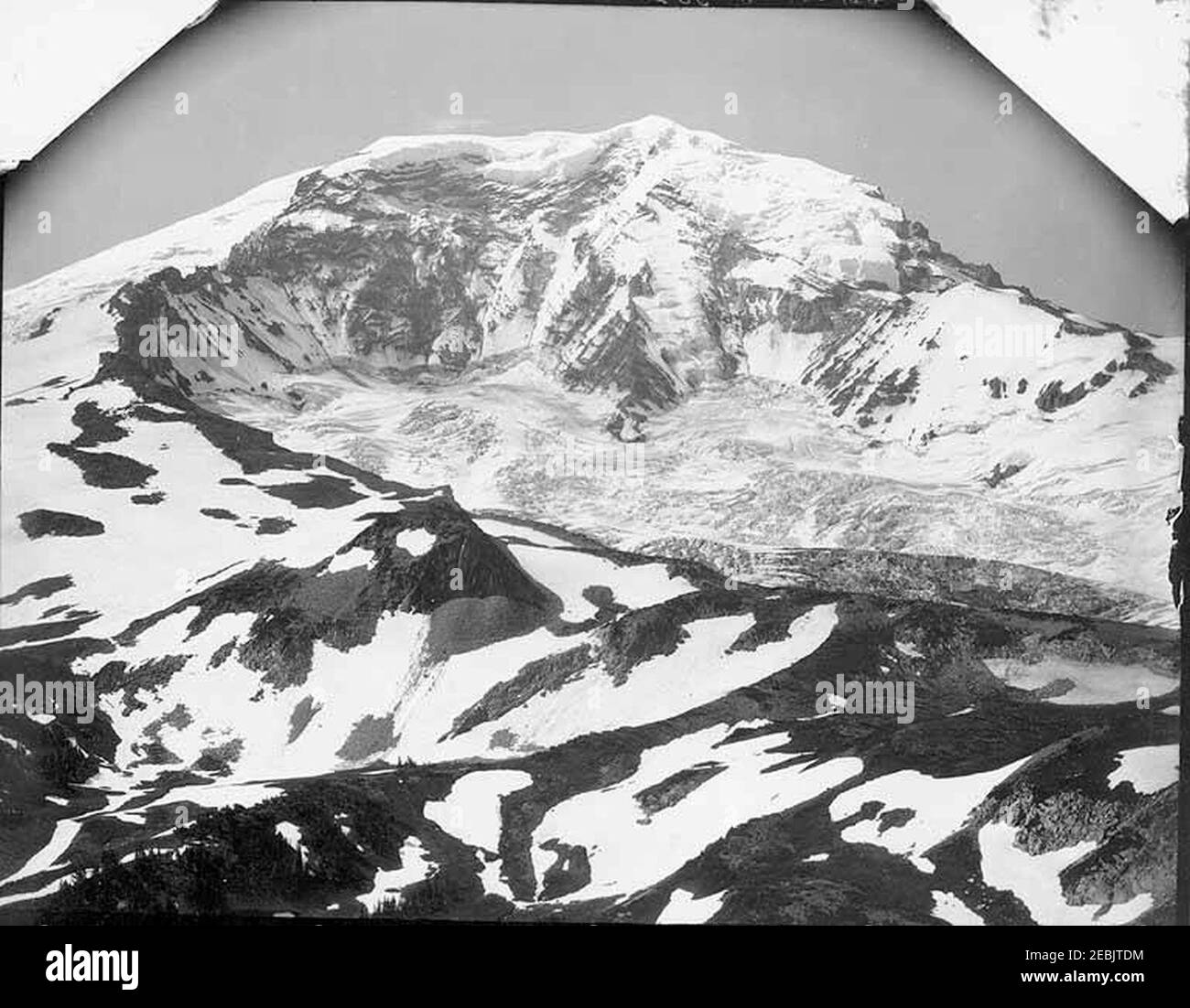 Northern slope of Mount Rainier viewed from Moraine Park, July 19, 1897 ...