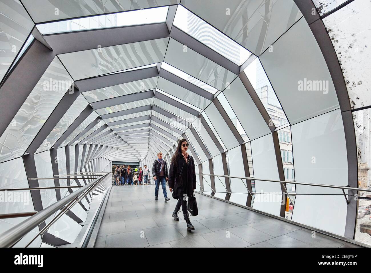 Toronto Eaton Centre and pedestrian bridge over Queen Street Stock ...