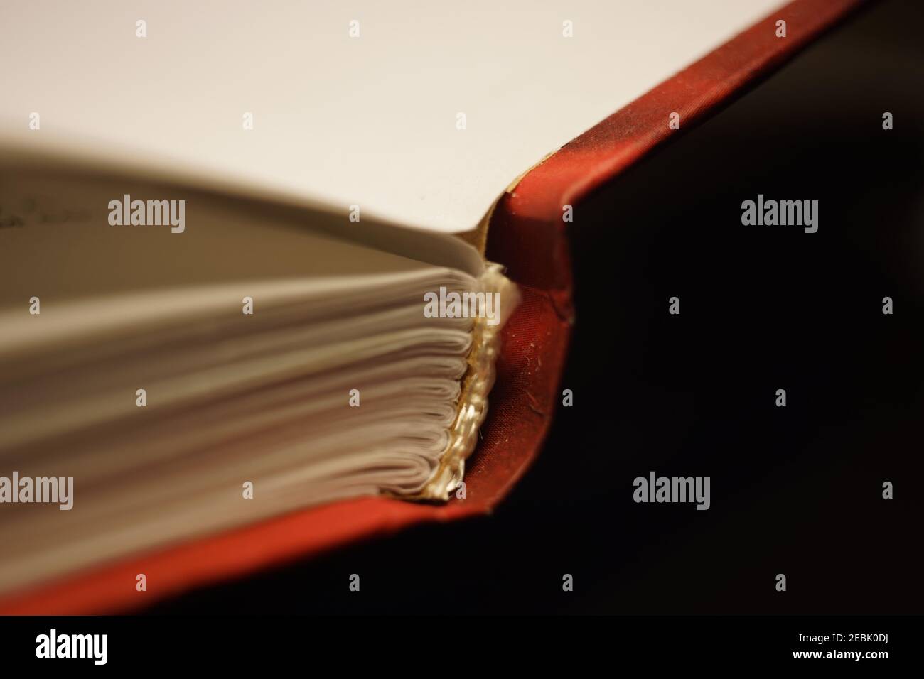 book spine close-up in black background, macro photo Stock Photo - Alamy