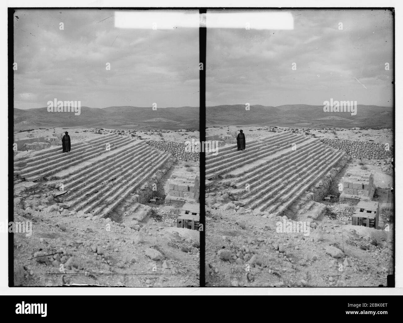 Northern views. The excavations at Samaria. Stairway ascending to the ...