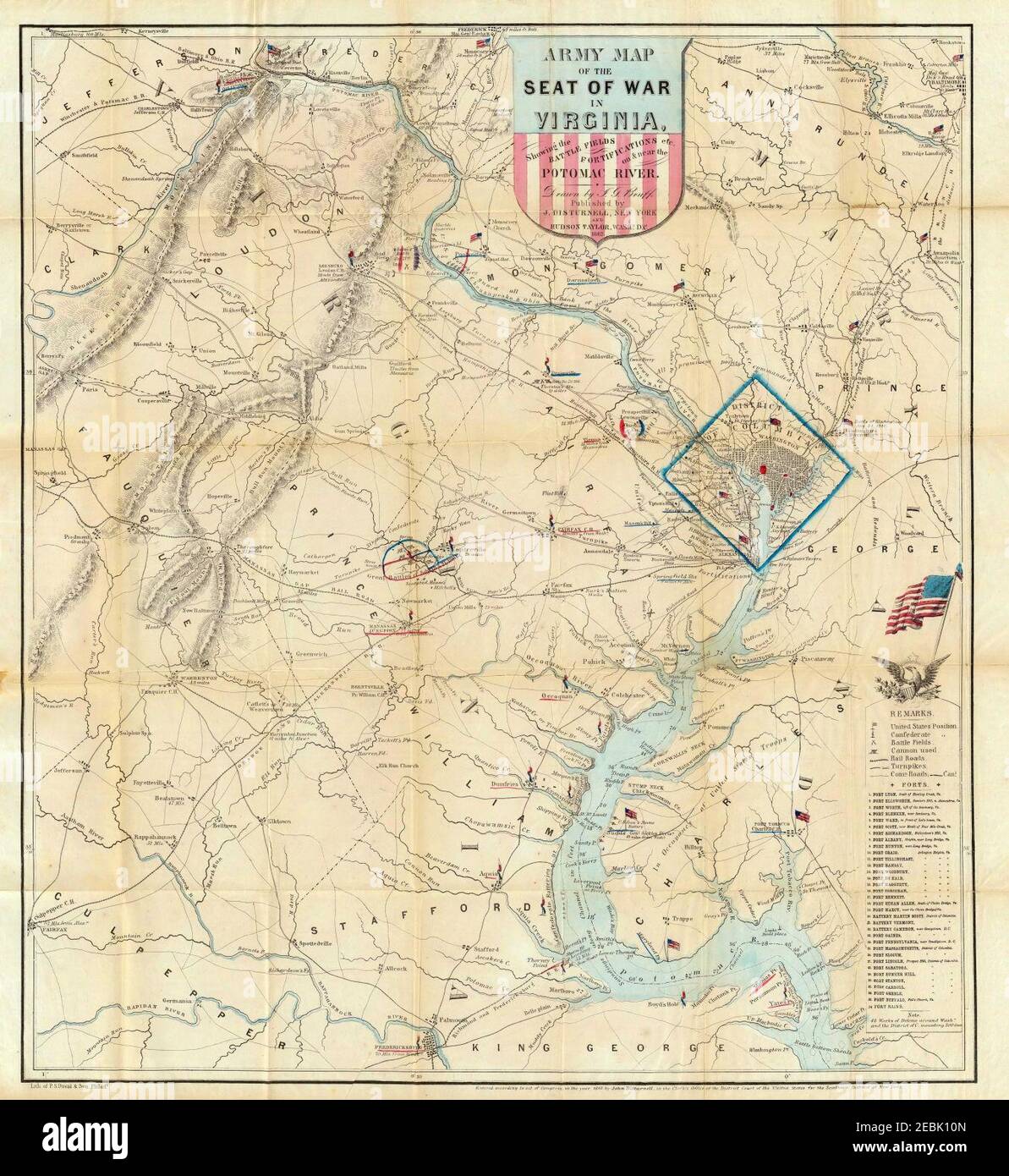 Civil War 1862 Map High Resolution Stock Photography and Images - Alamy