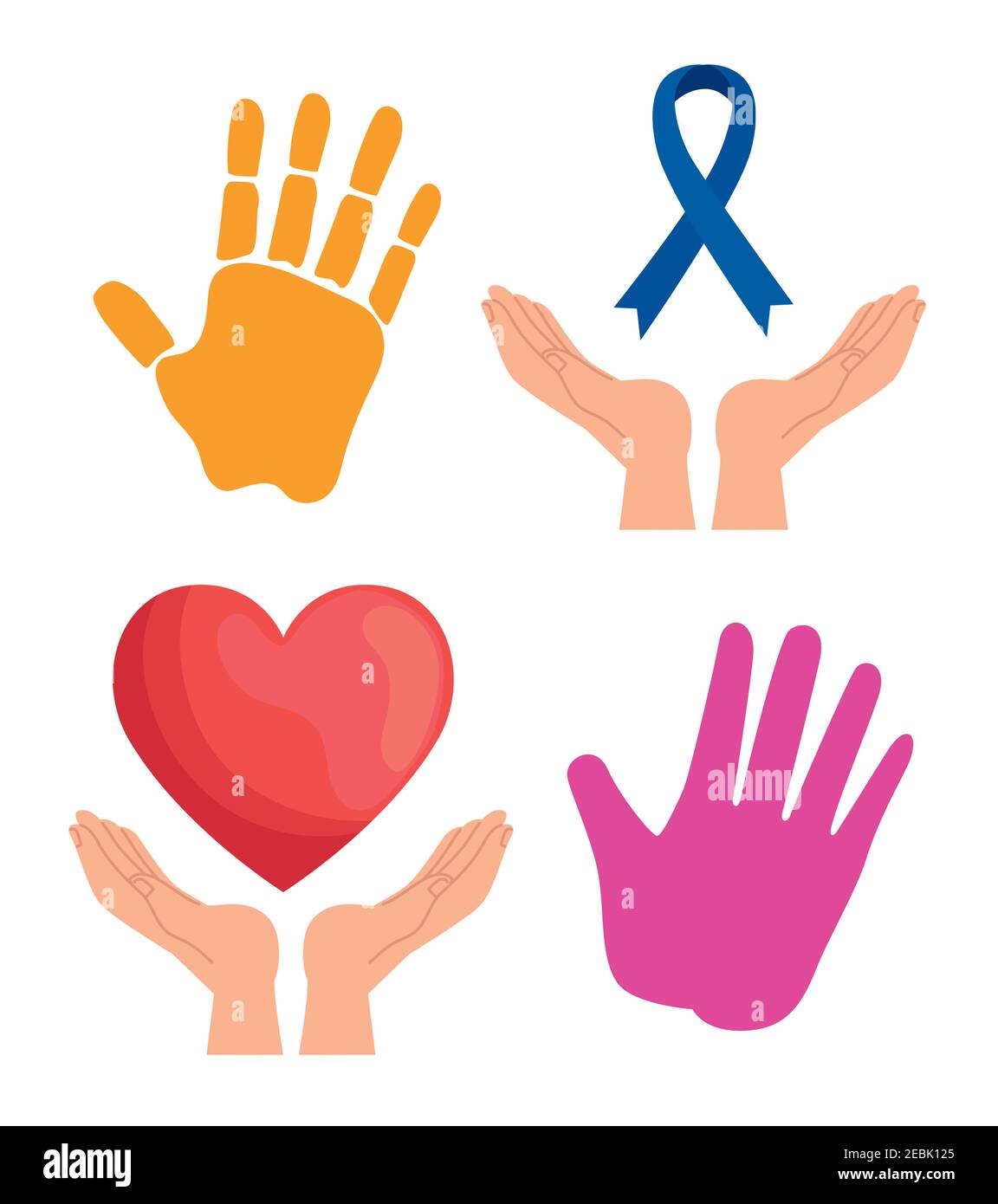 Autism day campaign hand Cut Out Stock Images & Pictures - Alamy