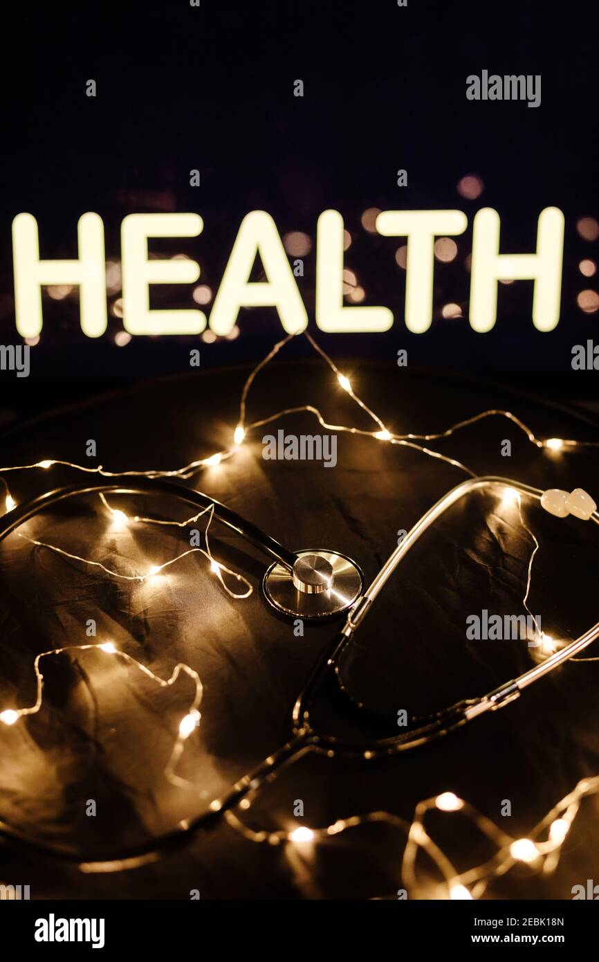stethoscope health background Stock Photo - Alamy