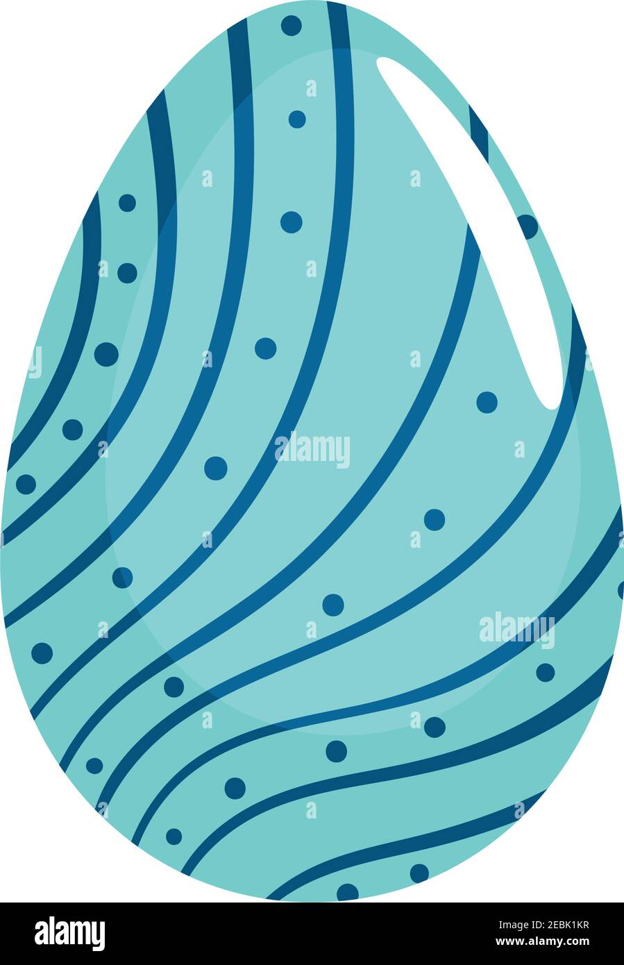 happy easter blue egg painted with lines Stock Vector Image & Art - Alamy
