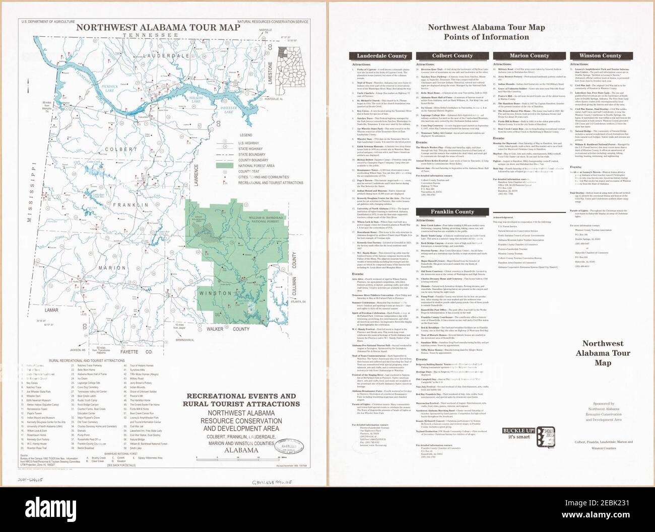 Northwest Alabama tour map - recreational events and rural tourist ...