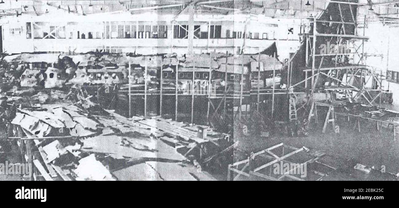 Northwest Airlines Flight 705 wreckage reconstruction Stock Photo - Alamy