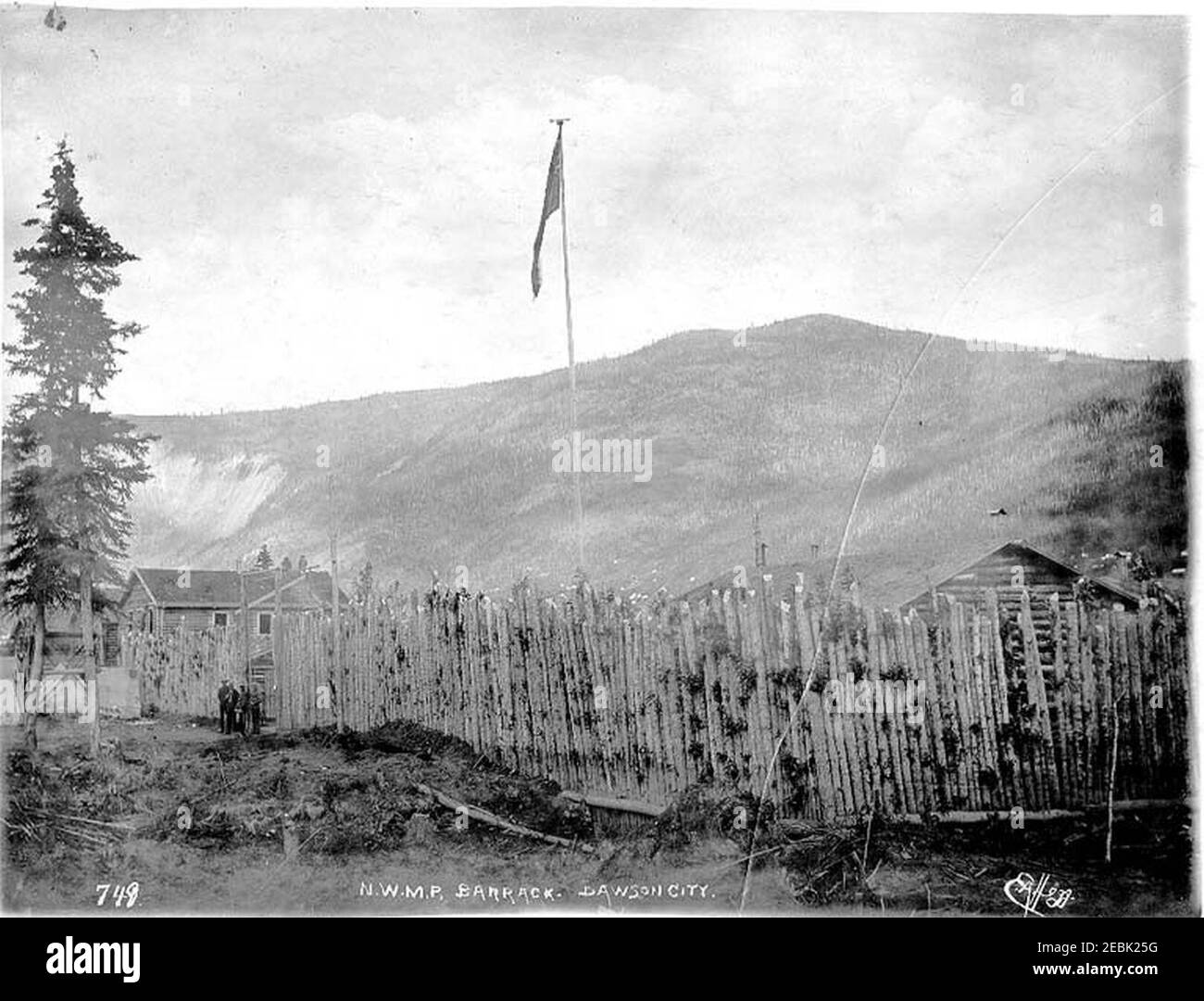 North-West Mounted Police stockade and barracks, Dawson, Yukon ...