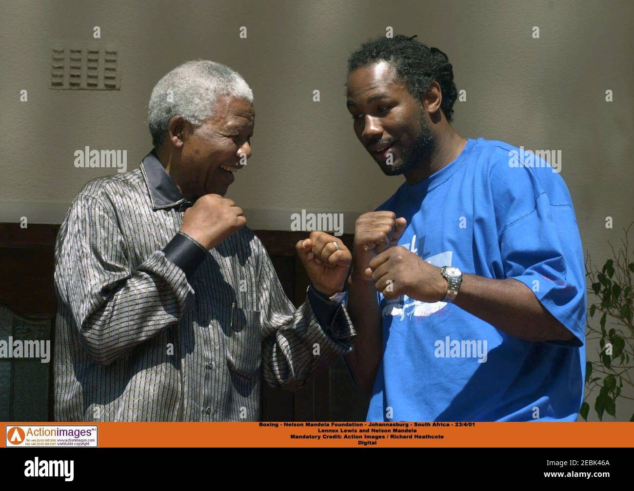 Lennox lewis and nelson mandela hi-res stock photography and images - Alamy