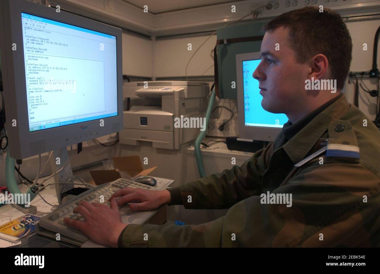 Norwegian army LAN WAN configuration Stock Photo - Alamy