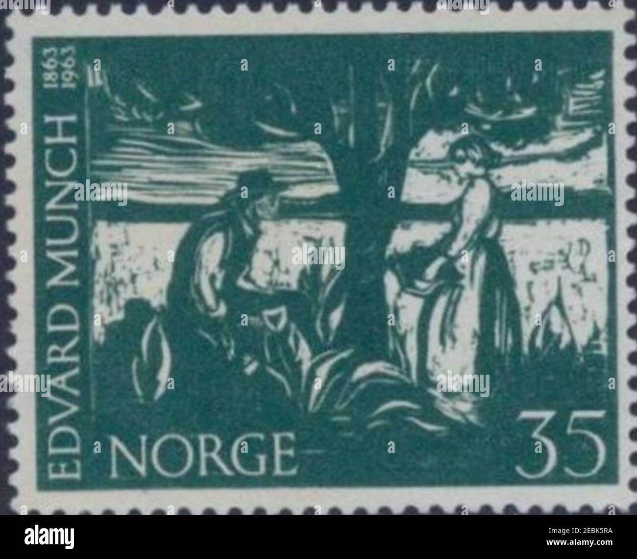 Norwegian stamp NK546 Munch Stock Photo - Alamy