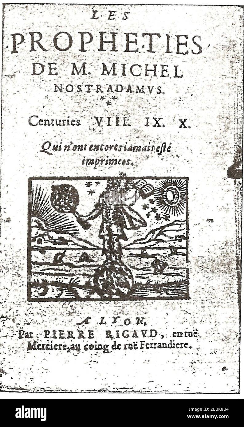 Nostradamus Centuries 1610 Stock Photo - Alamy