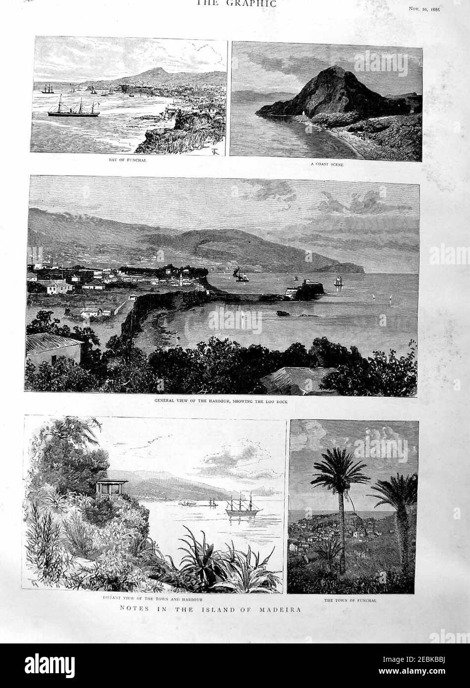 Notes in the Island of Madeira - The Graphic 1886, p. 540 Stock Photo ...