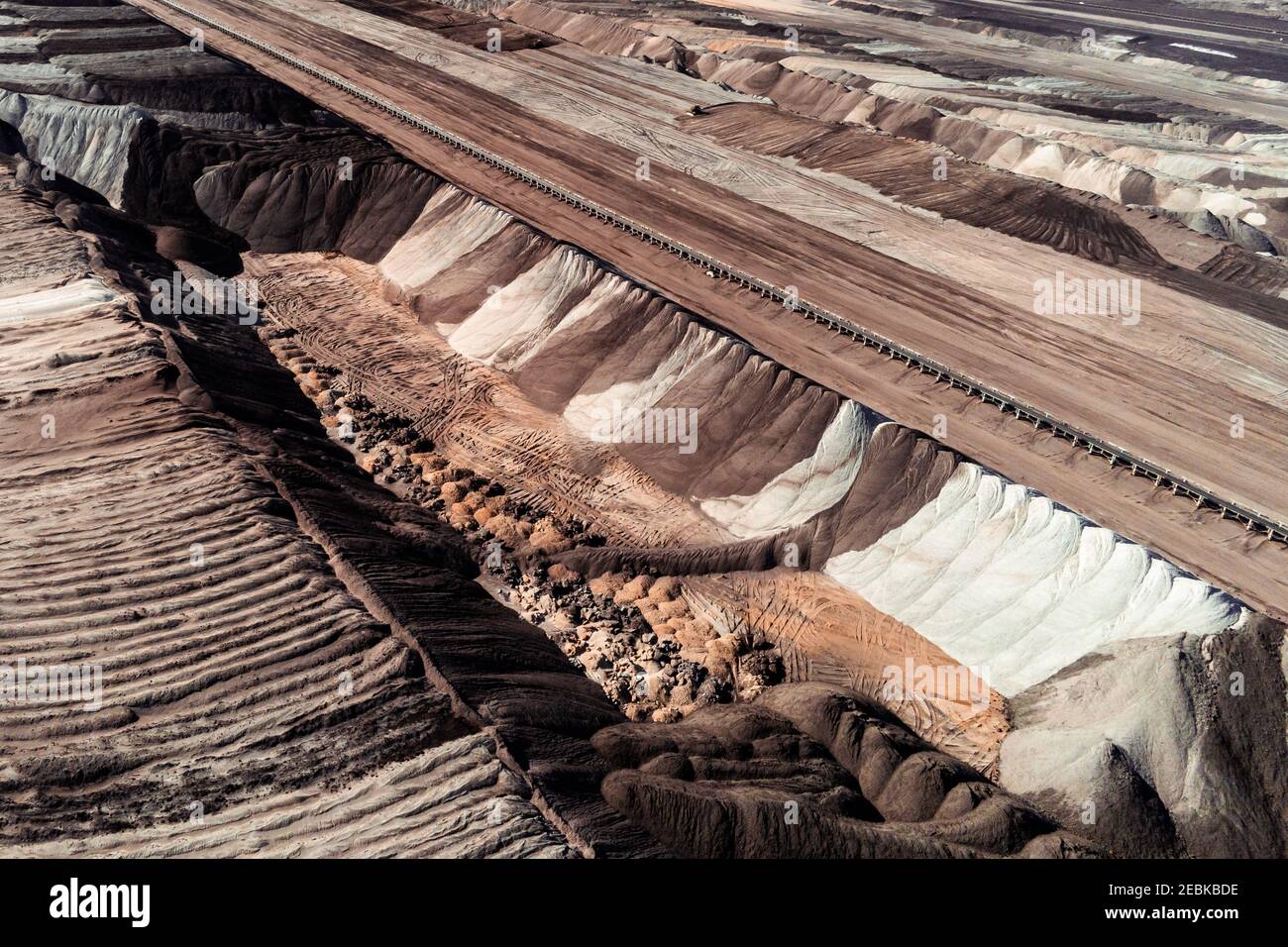Aerial photo of Sandy Textures in open coal mining pit Gartzweiler ...