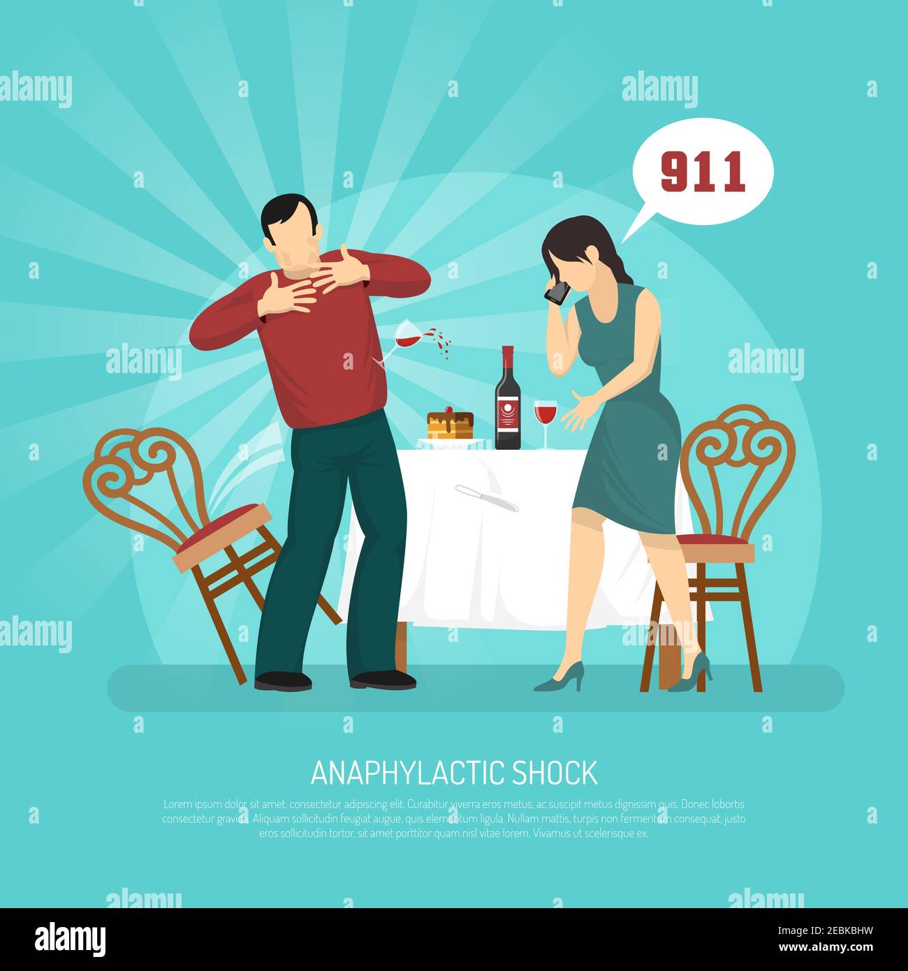 Anaphylactic shock Stock Vector Images - Alamy