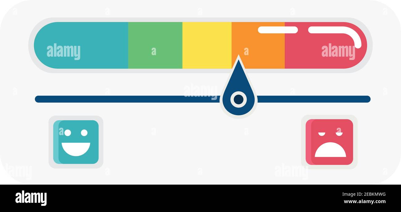 customer satisfaction bar colors and emojis measure icon Stock Vector ...