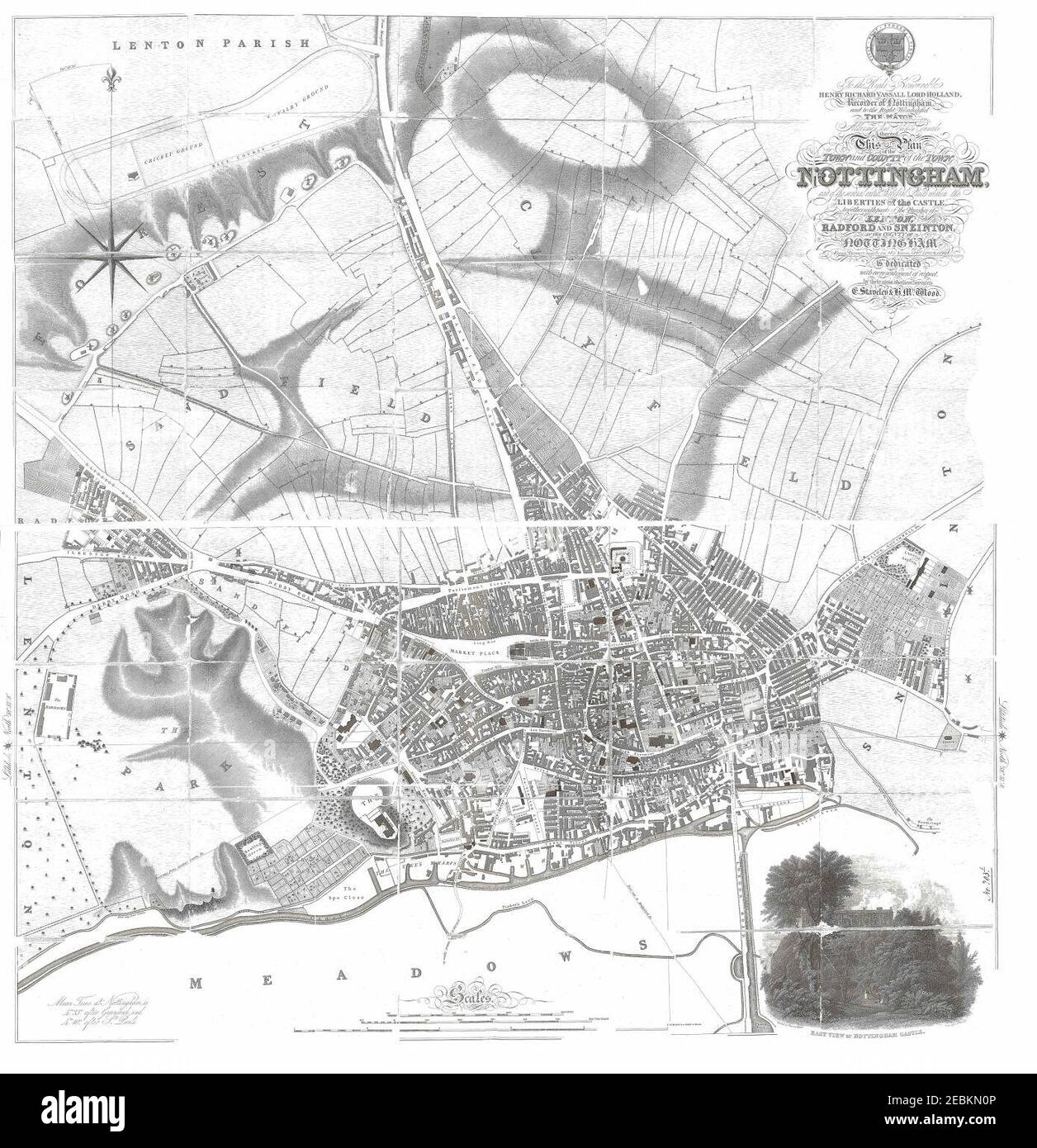 Nottingham map hi-res stock photography and images - Alamy