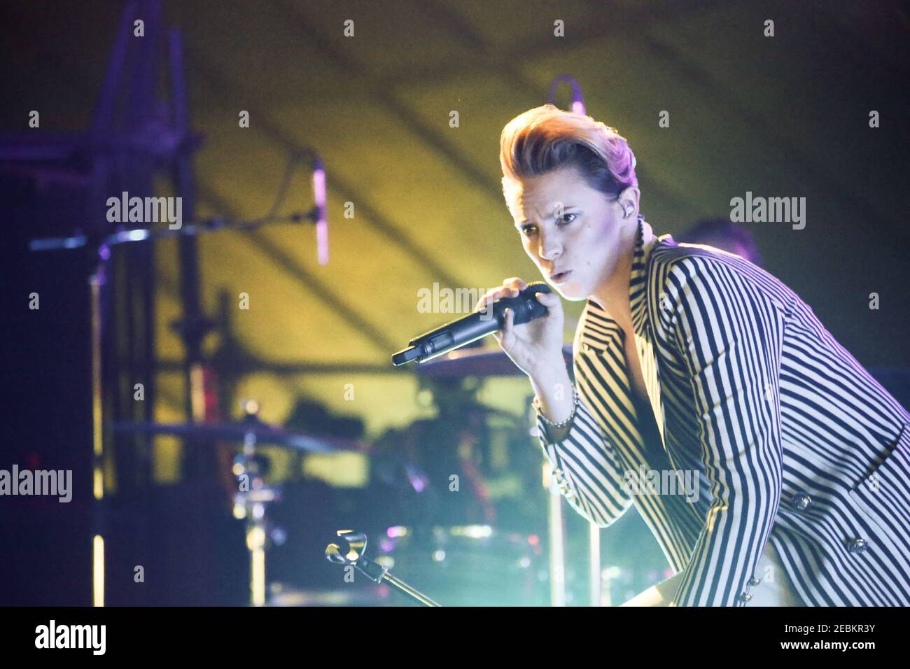 Elly Jackson of La Roux performing live on stage at the 10th edition ...