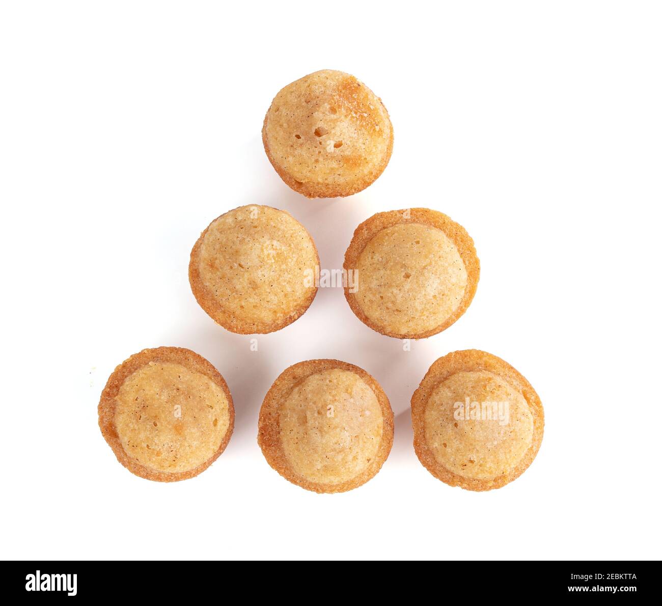Small soft cakes to taste it on a white background Stock Photo - Alamy