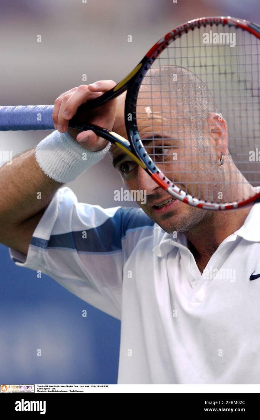 2002 us open agassi hi-res stock photography and images - Alamy
