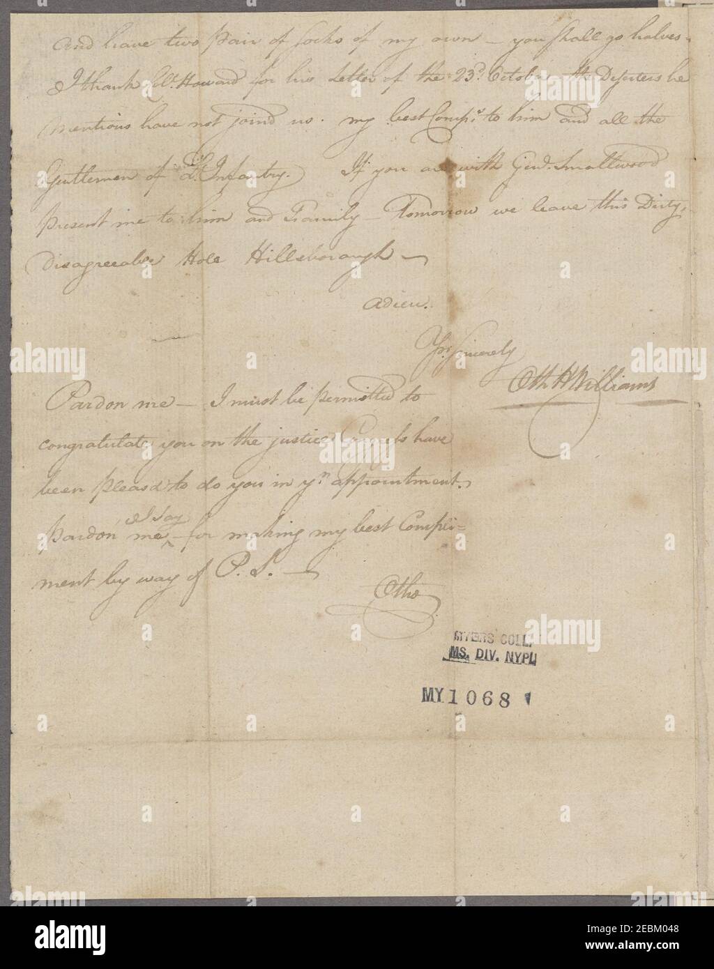 Nov. 8. Williams, (Otho Holland). Camp Hillsborough. To Brigadier ...