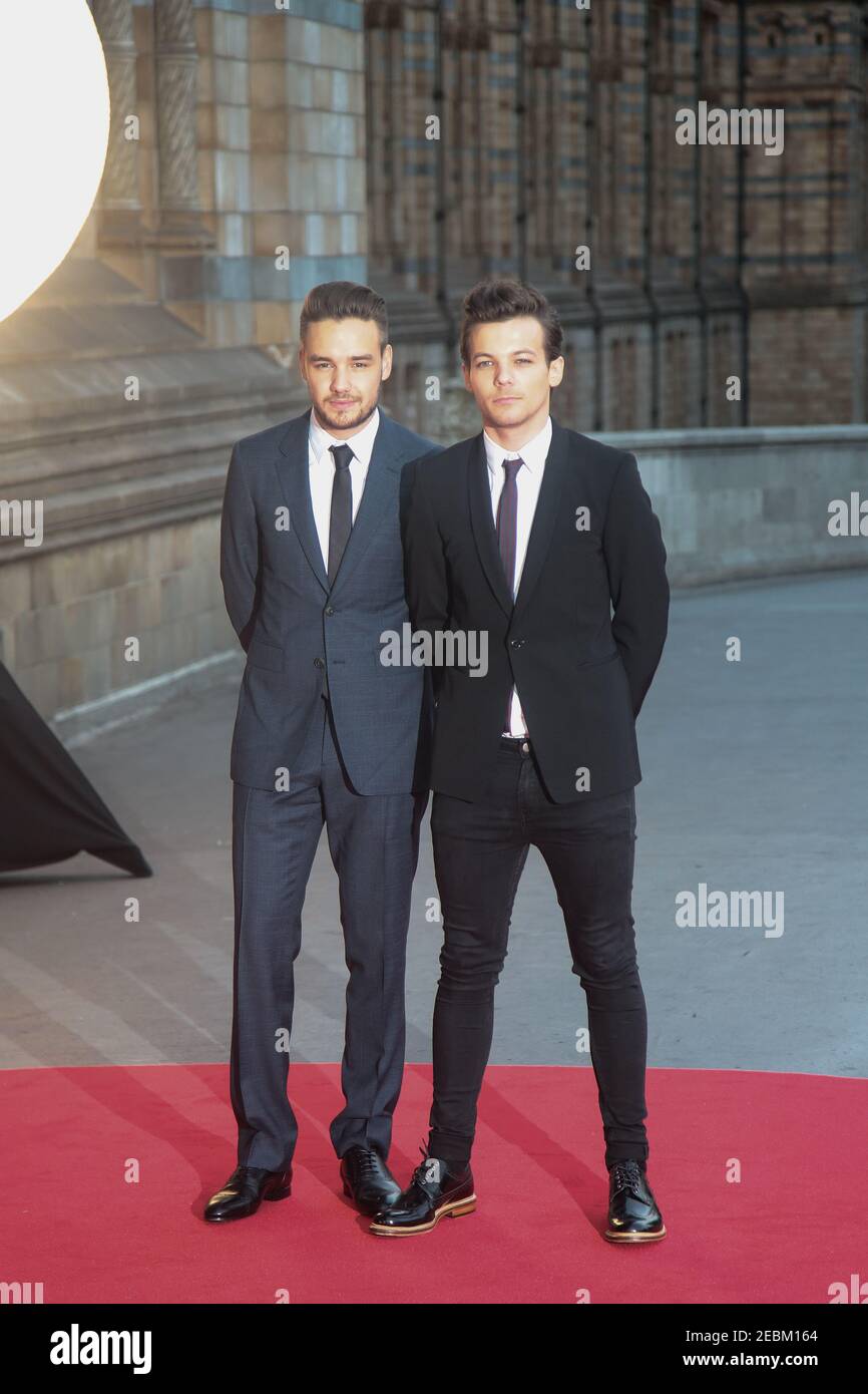 Liam Payne (left) and Louis Tomlinson arriving on the red carpet for ...