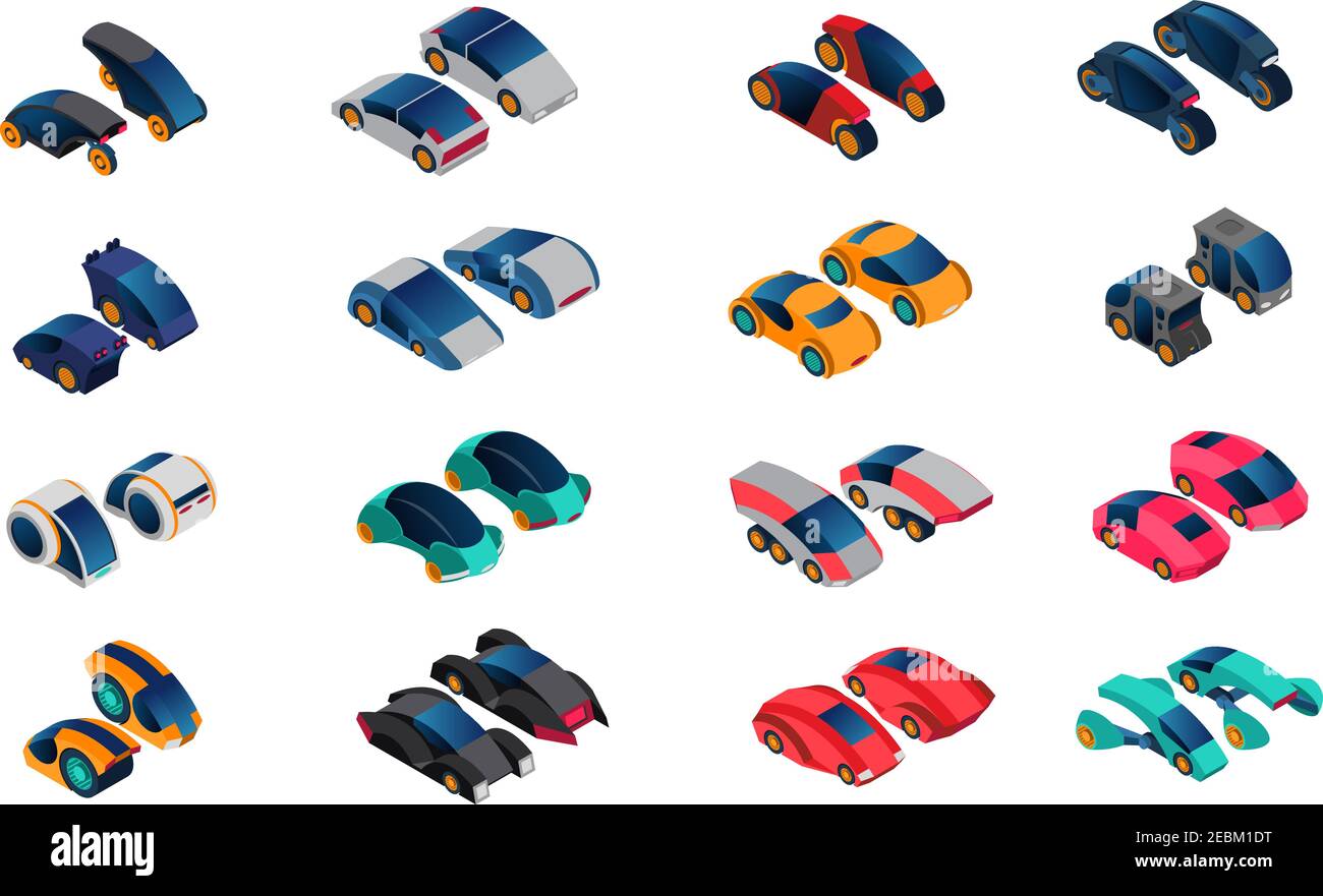 Isometric Car Blue Car Isometric In Cartoon Style Anim... | Stock