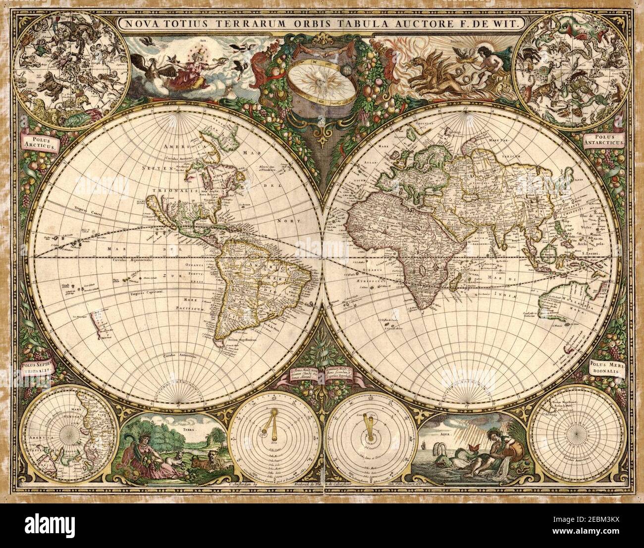 Nova totius terrarum orbis tabula Stock Photo - Alamy