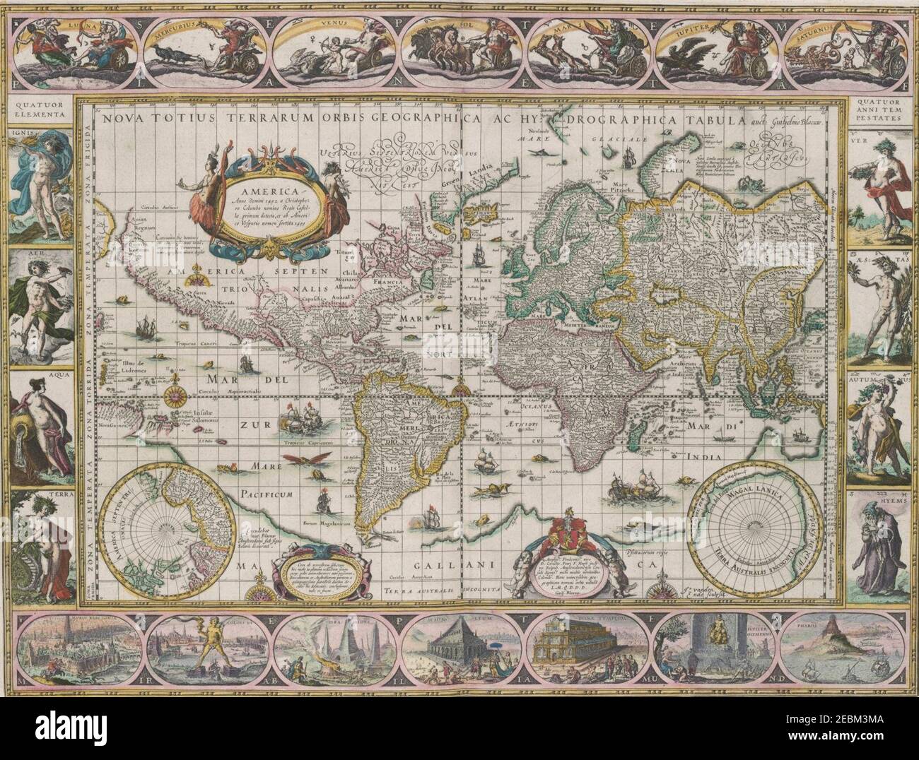 Nova totius terrarum orbis geographica ac hydrographica tabula, 1635 ...