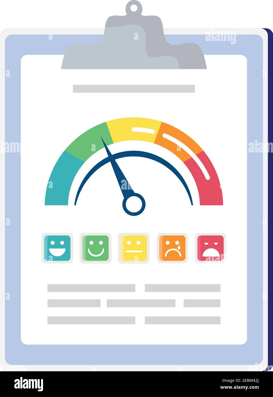 customer satisfaction gauge measure in checklist Stock Vector Image ...