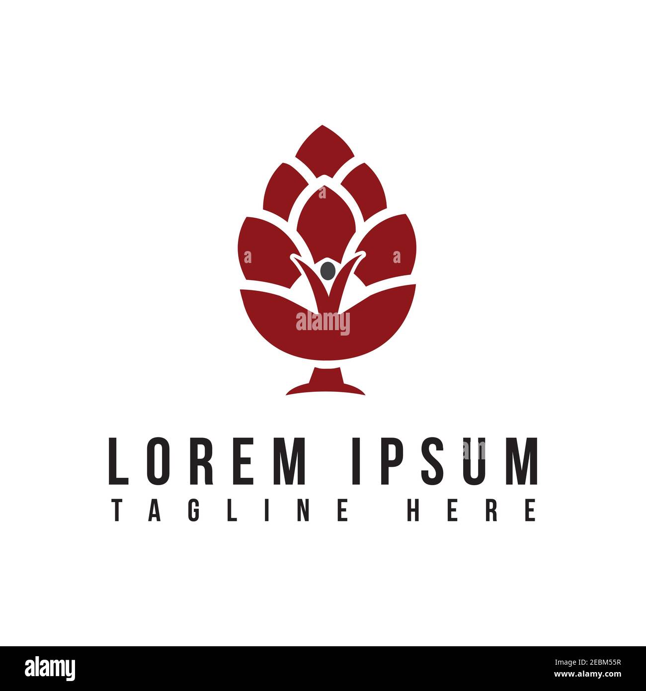 Tree people in abstract style isolated white background. Flat design ...