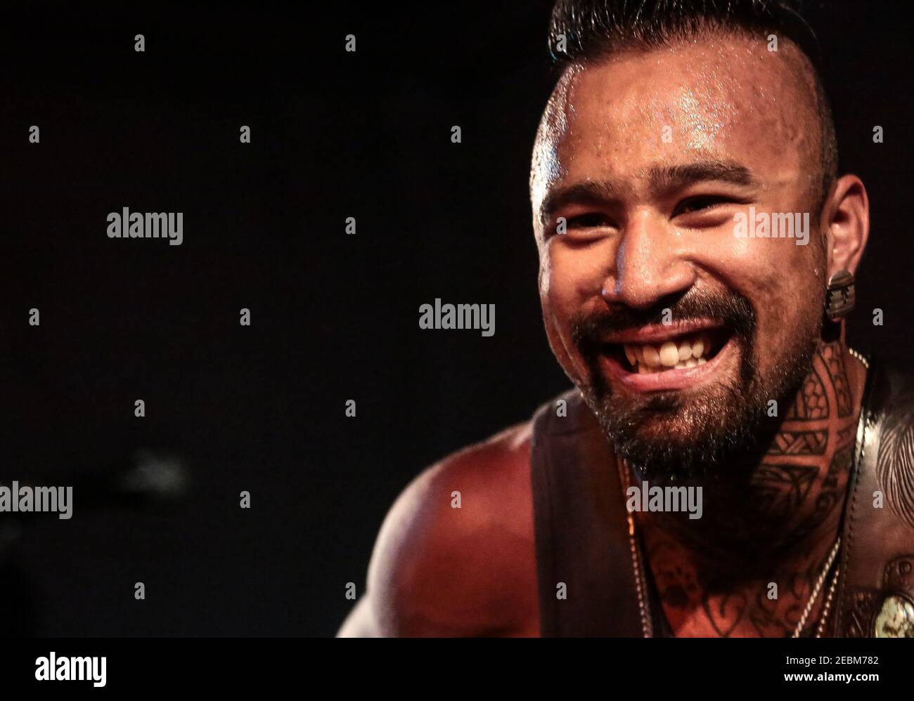 Nahko Bear of Nahko and Medicine for the People playing their first ever UK gig at Bush Hall in ...